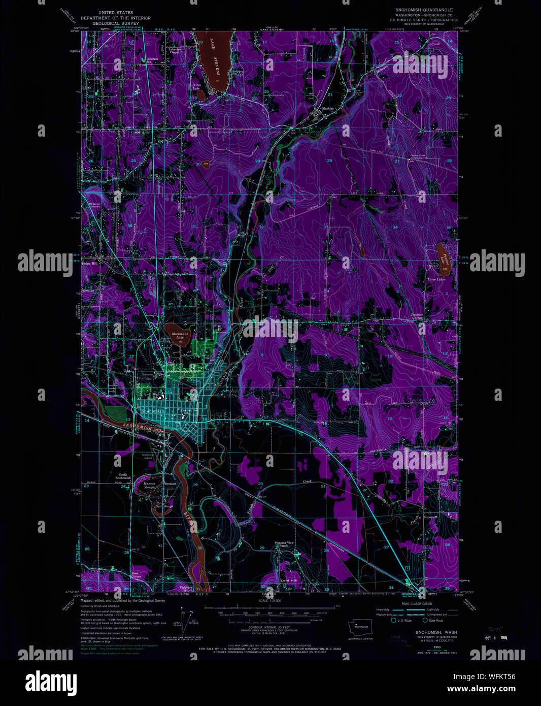 Map of snohomish hi-res stock photography and images - Alamy