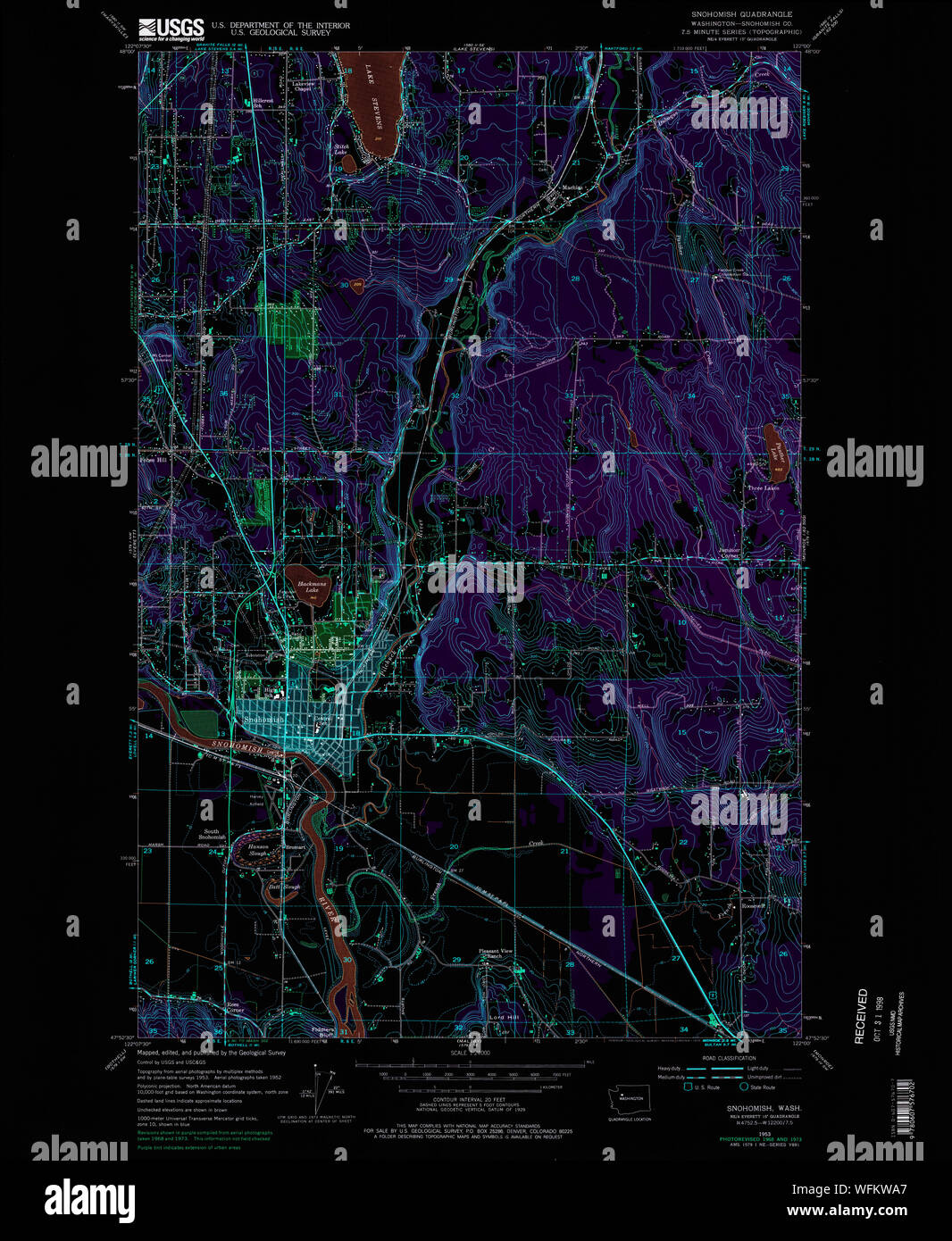 Map of snohomish hi-res stock photography and images - Alamy