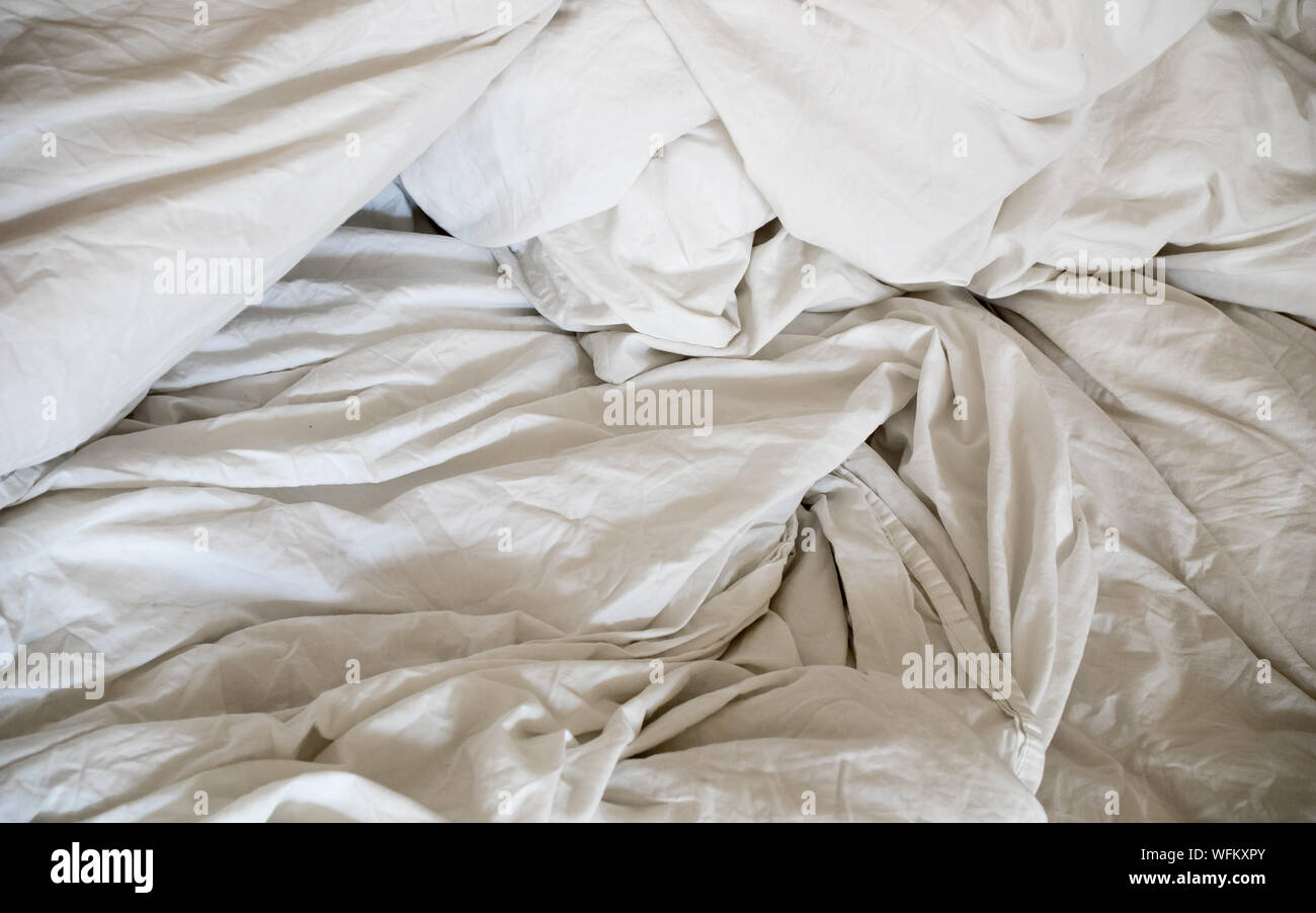Crumpled bed hi-res stock photography and images - Alamy