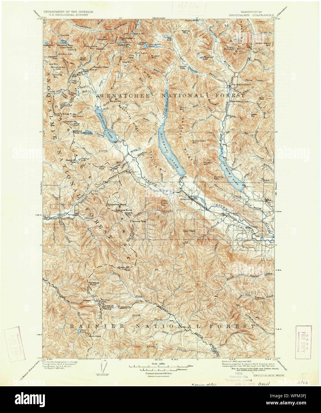 Map of snoqualmie hi-res stock photography and images - Alamy