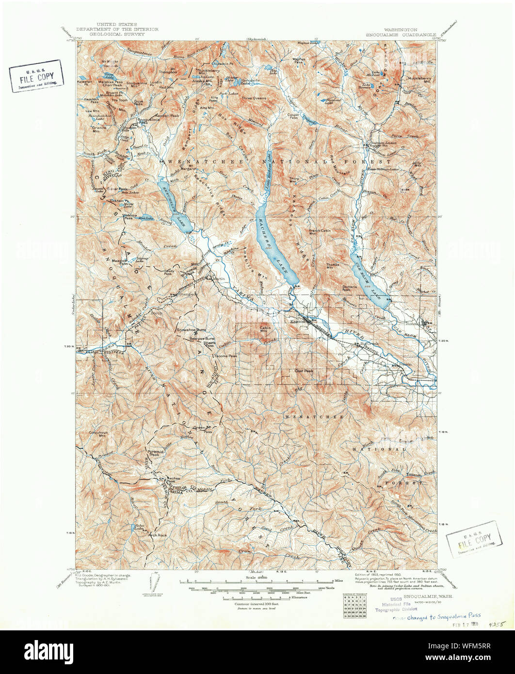 Map of snoqualmie hi-res stock photography and images - Alamy
