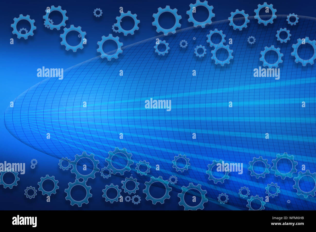 Blue cyber technology background. Innovative concept Stock Photo - Alamy
