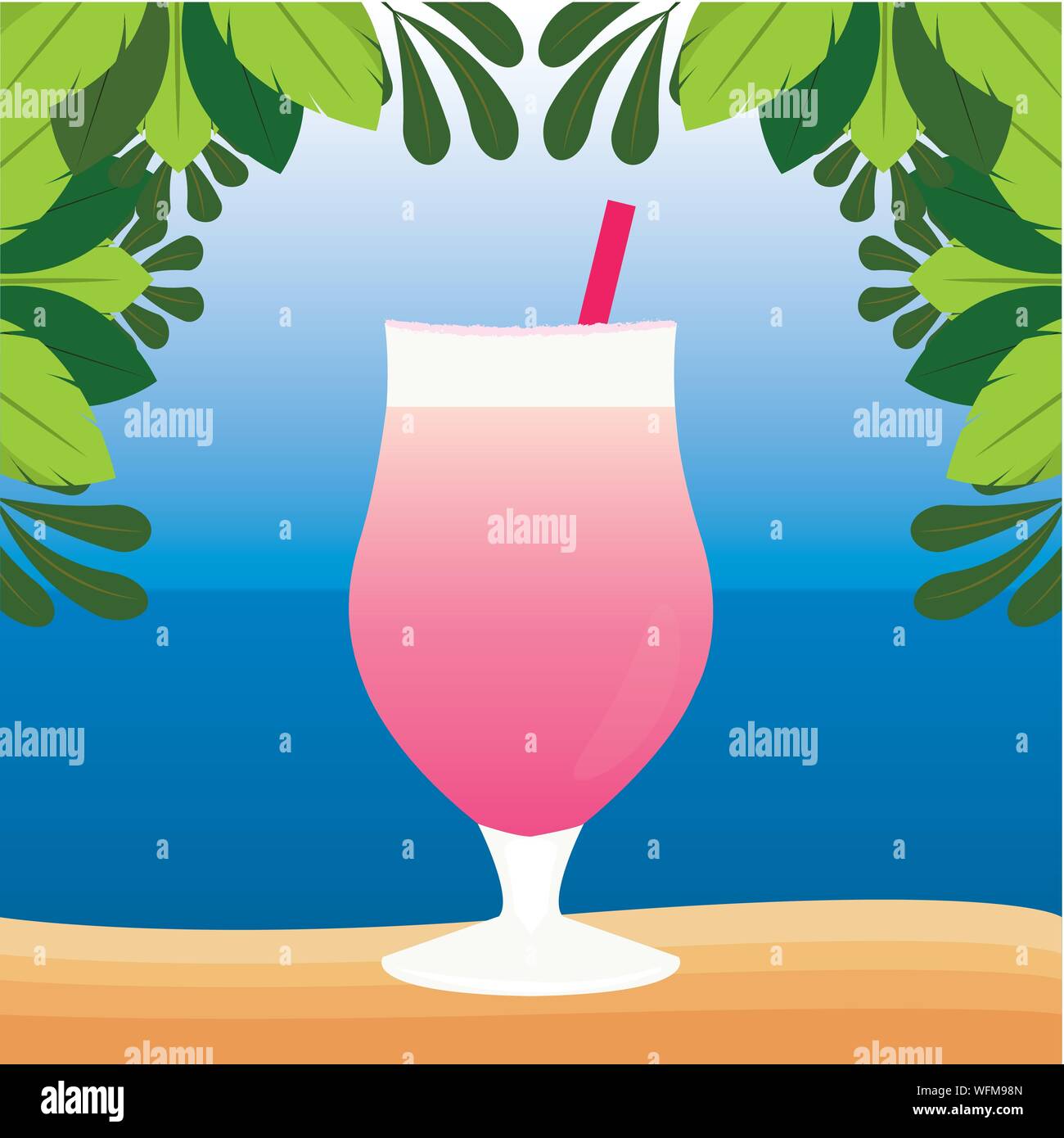 abstract delicious cocktail on a special background, vector ...