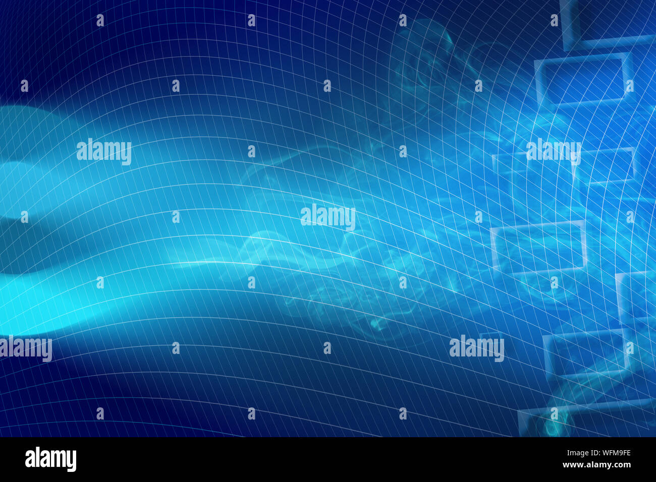 Blue cyber technology background. Innovative concept Stock Photo - Alamy