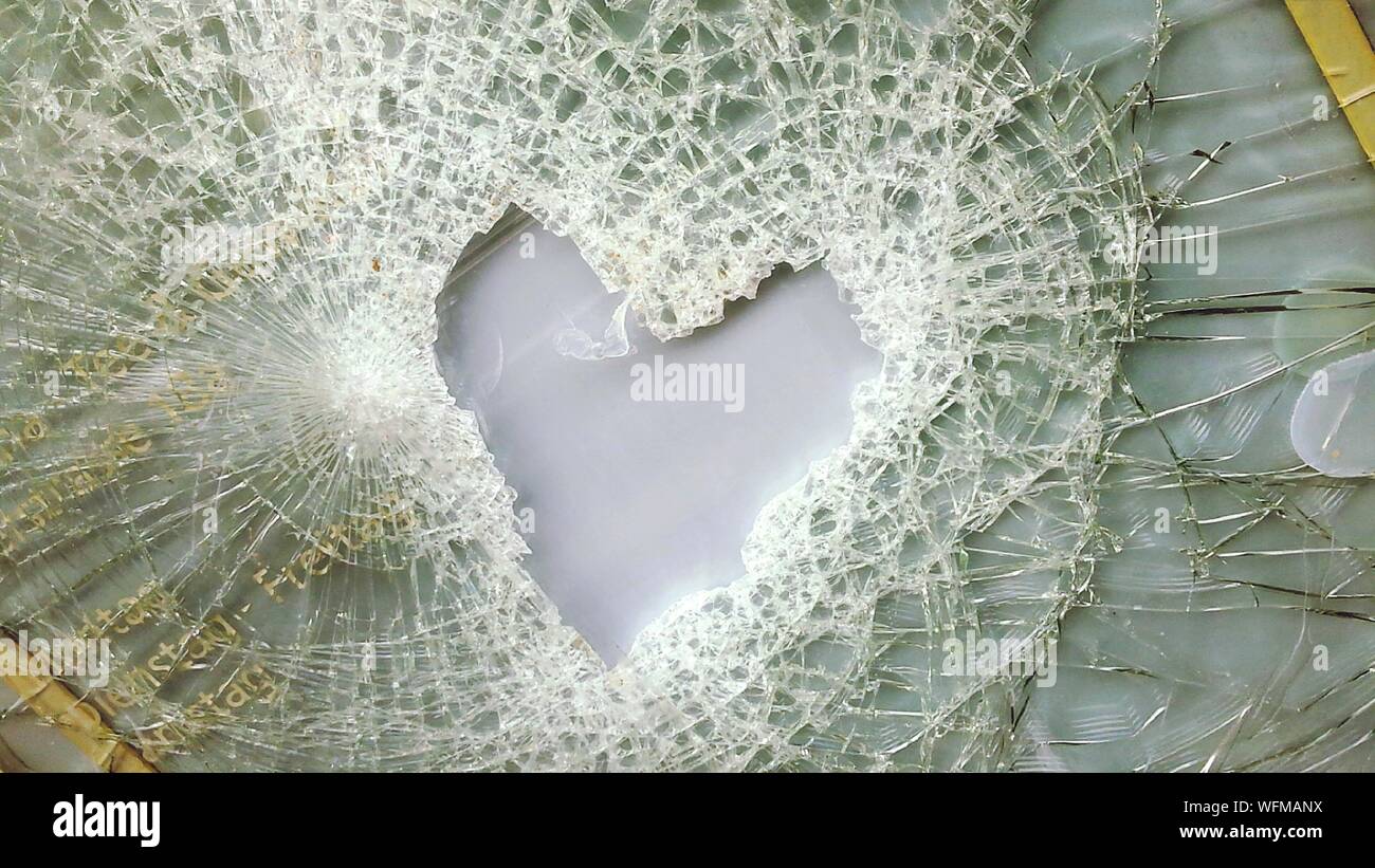 Broken Glass Heart High Resolution Stock Photography and Images - Alamy