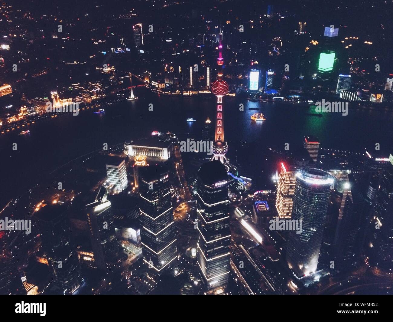 Oriental pearl tower night view hi-res stock photography and images - Alamy