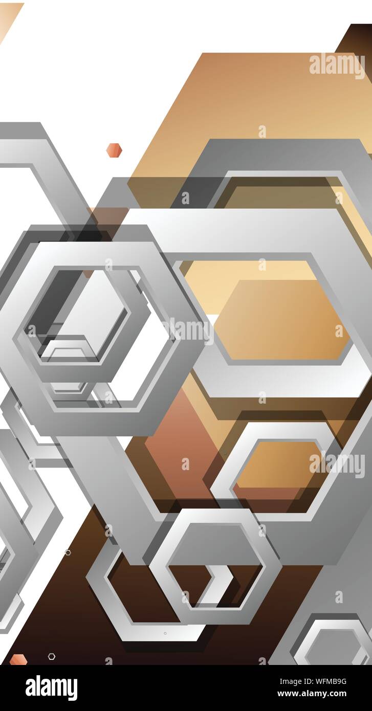 Abstract geometric background with hexagons skin color composition ...