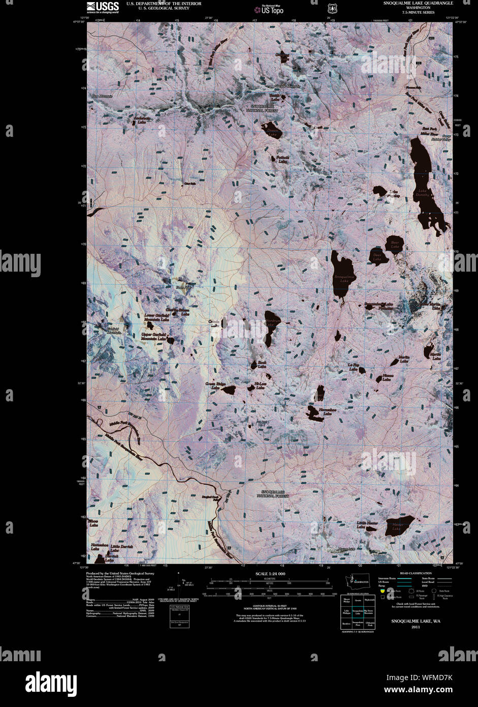 Map of snoqualmie washington hi-res stock photography and images - Alamy