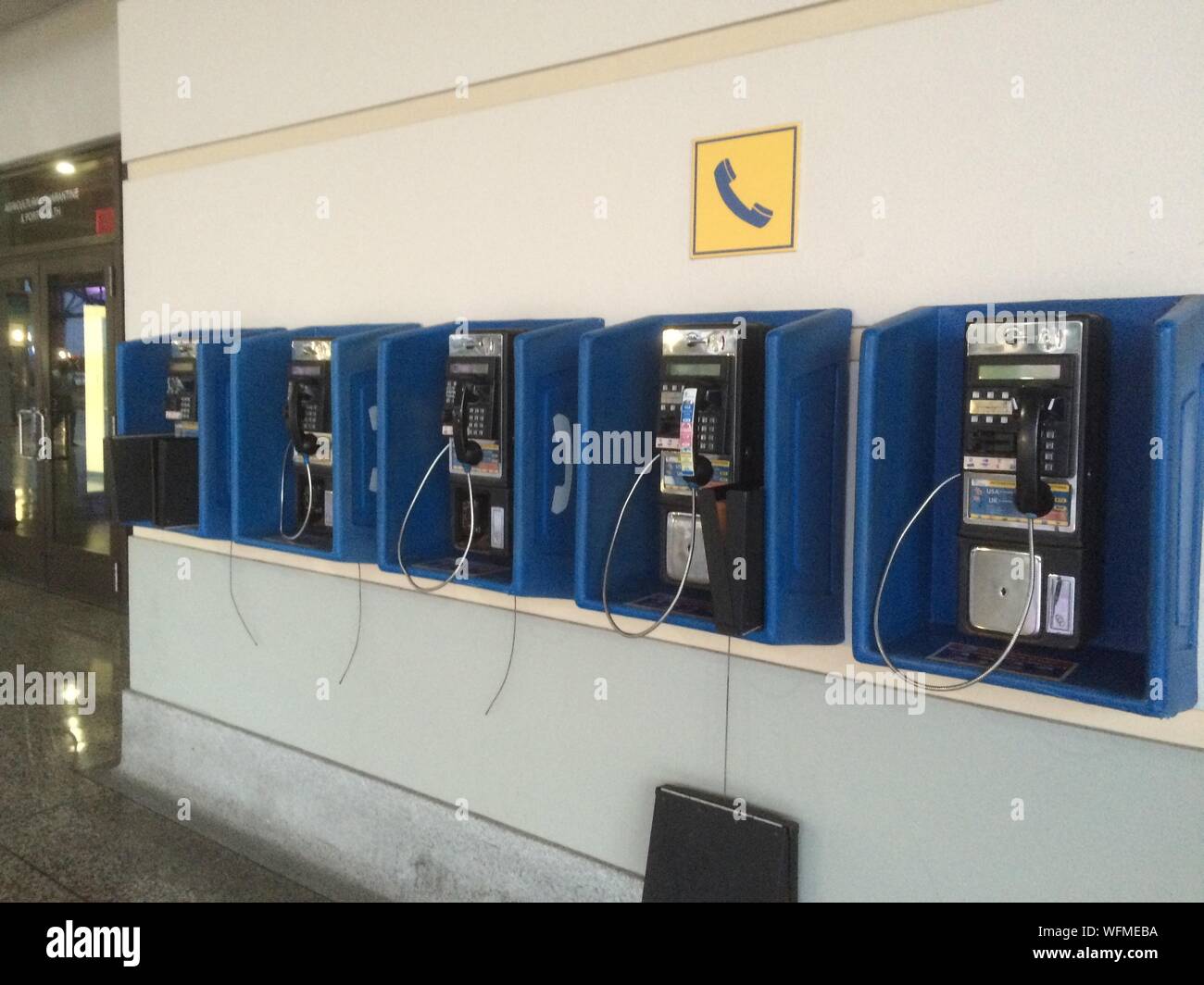 Row of pay phones hi-res stock photography and images - Alamy