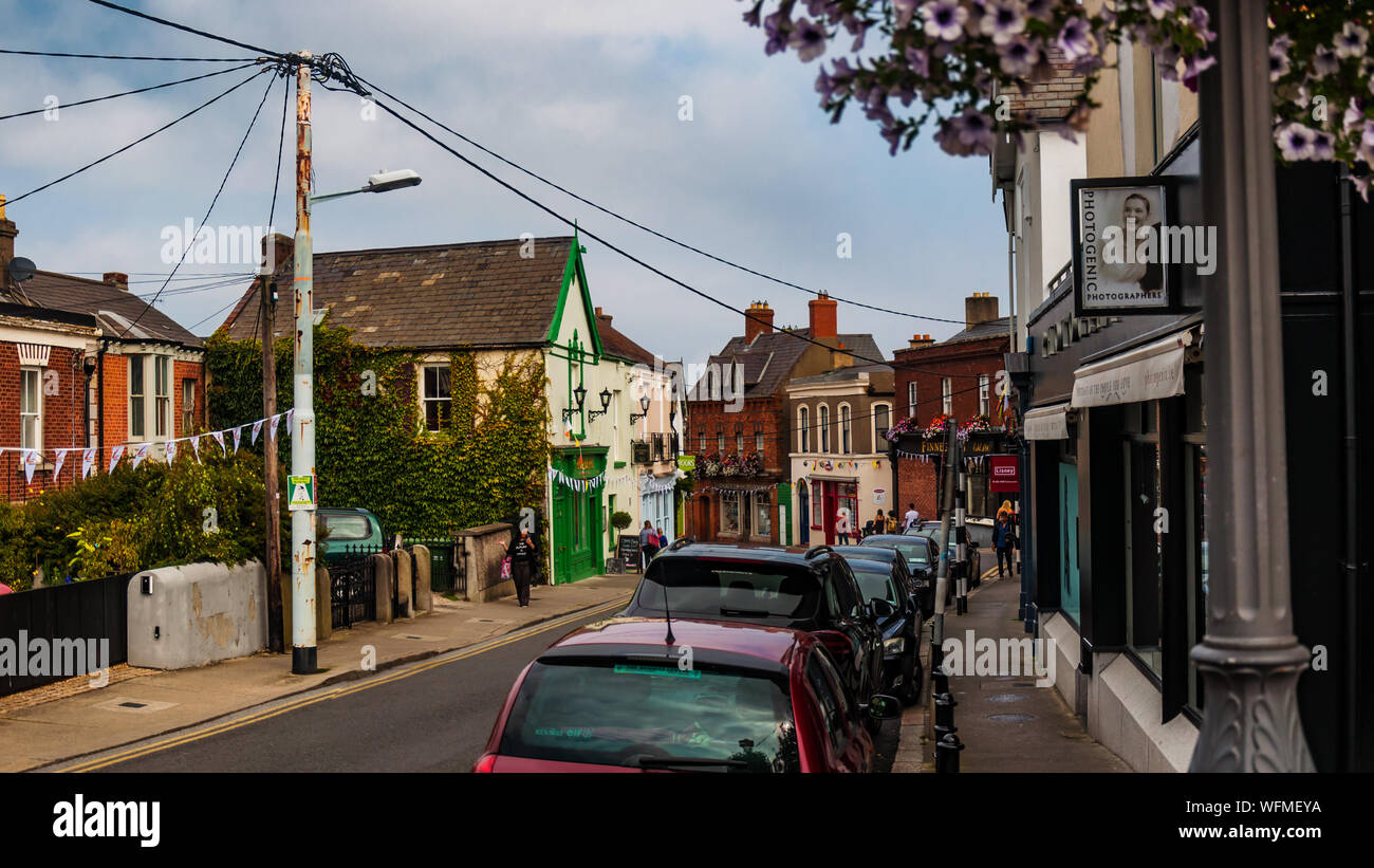 Sorrento road at Dalkey village, Dublin suburban. Ireland Stock Photo ...