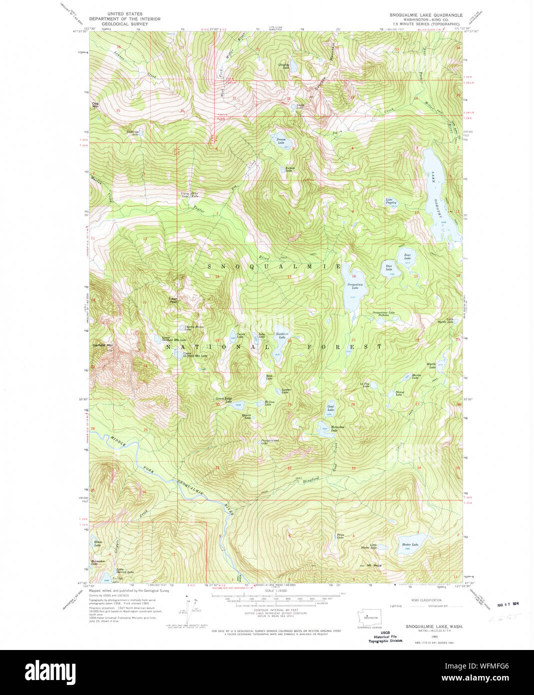 Map of snoqualmie washington hi-res stock photography and images - Alamy