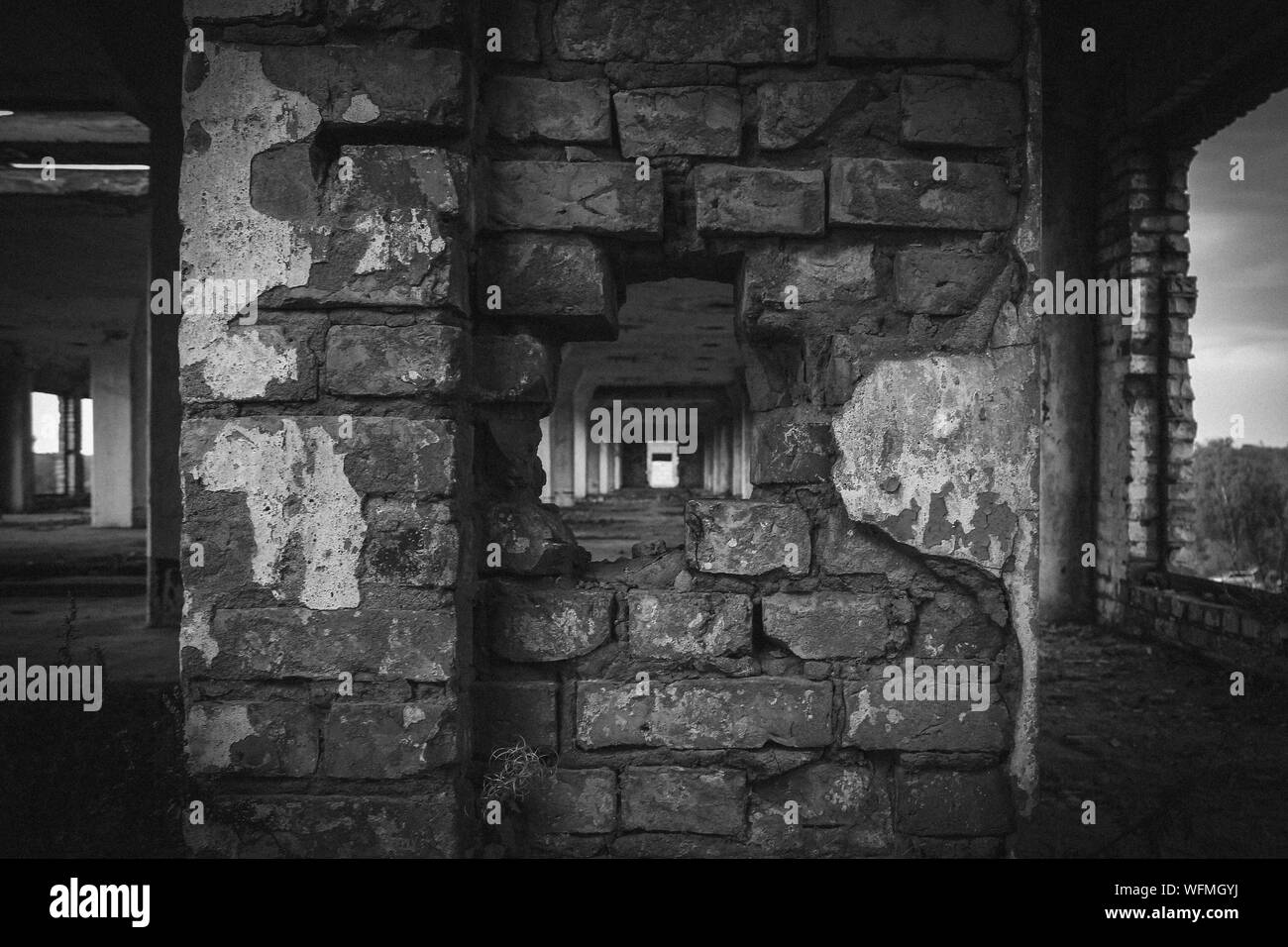 Brick Wall Hole High Resolution Stock Photography and Images - Alamy