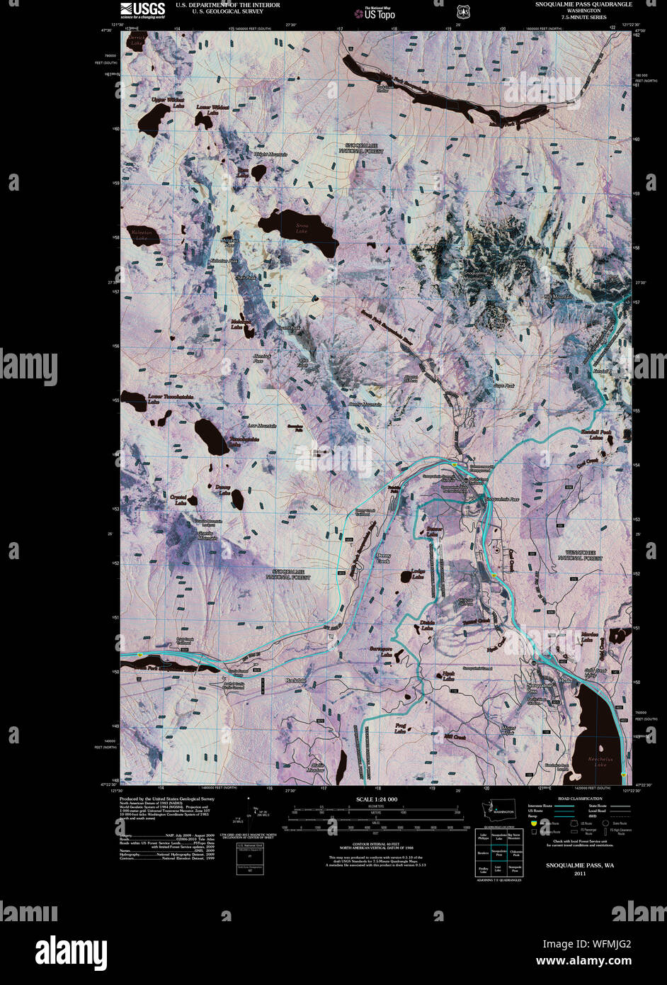 Snoqualmie washington map hi-res stock photography and images - Alamy