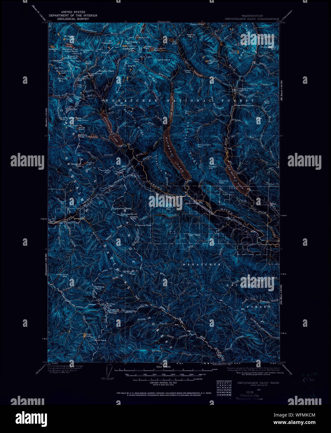 Map of snoqualmie washington hi-res stock photography and images - Alamy
