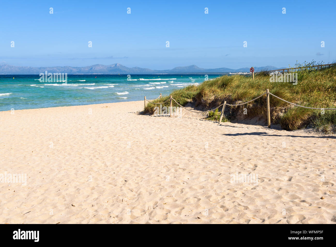 Playa de Muro beach located next to the most popular Alcudia beach in ...