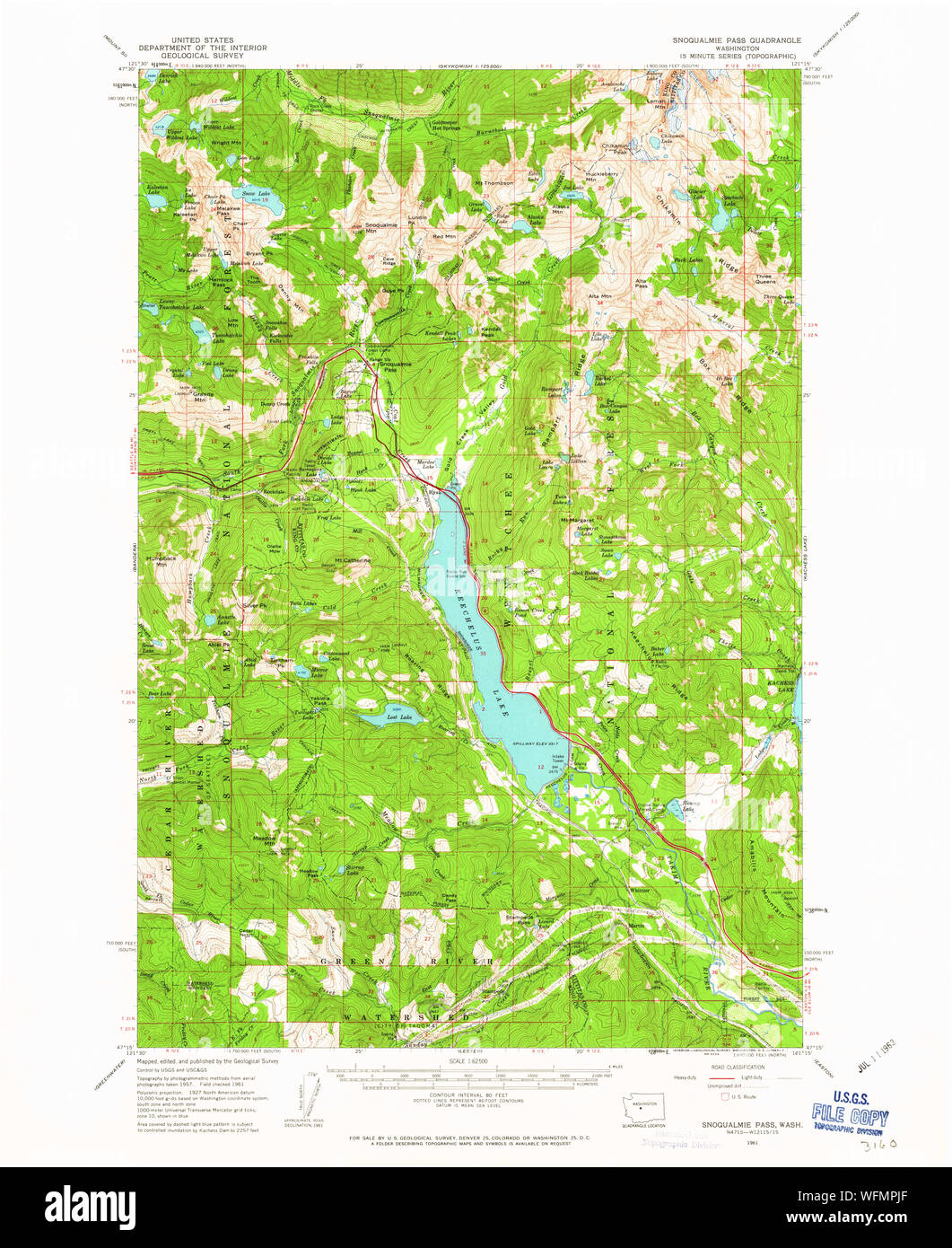 Map of snoqualmie washington hi-res stock photography and images - Alamy