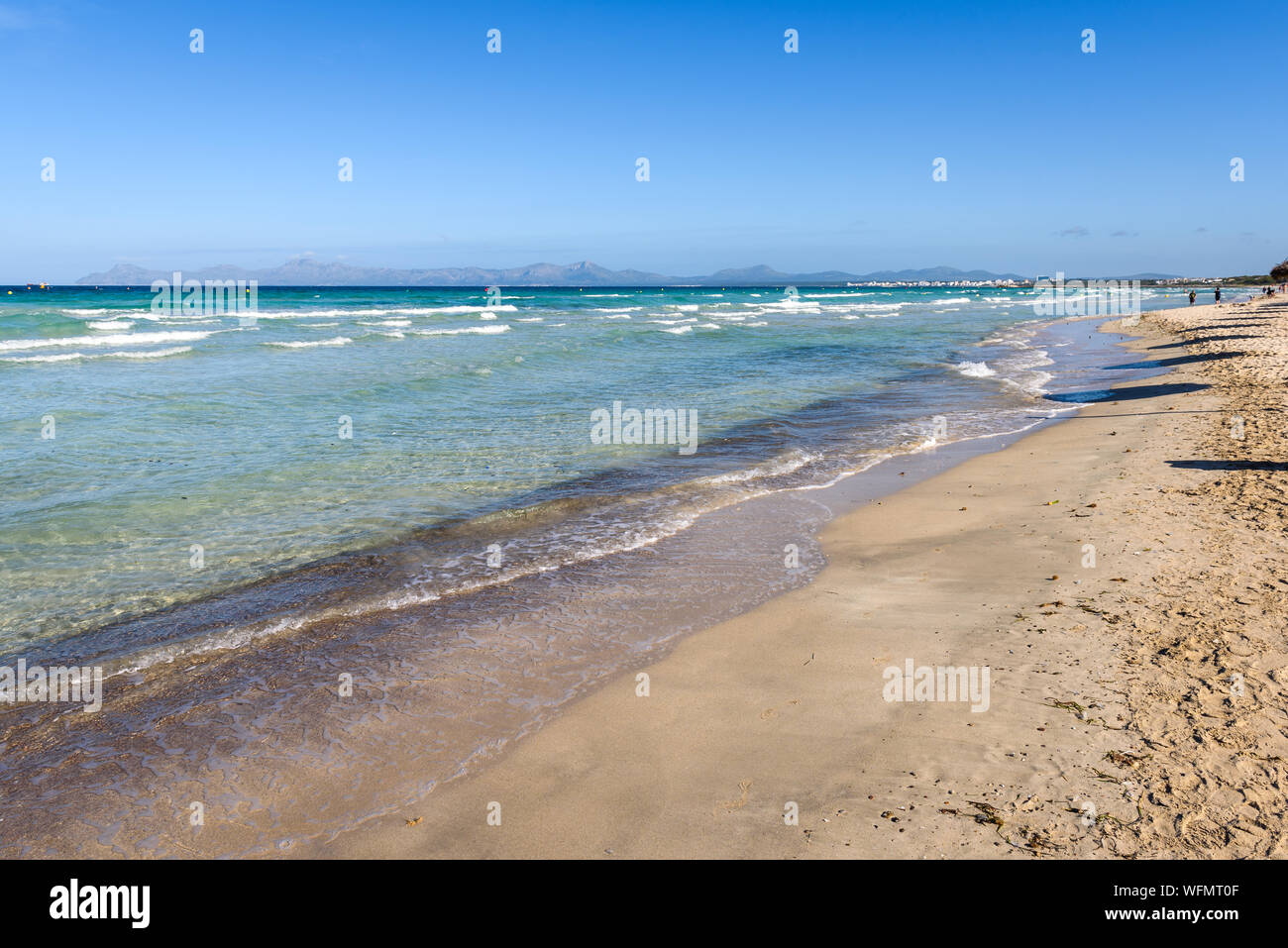 Playa de Muro beach located next to the most popular Alcudia beach in ...