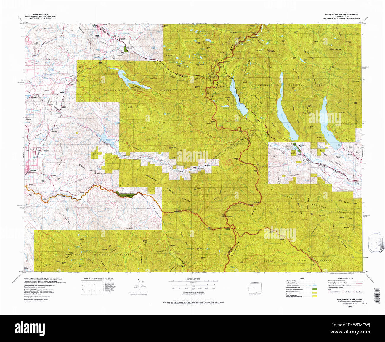 Map of snoqualmie washington hi-res stock photography and images - Alamy