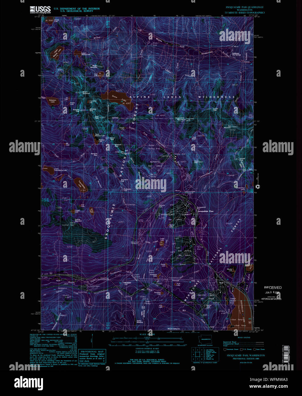 Snoqualmie washington map hi-res stock photography and images - Alamy