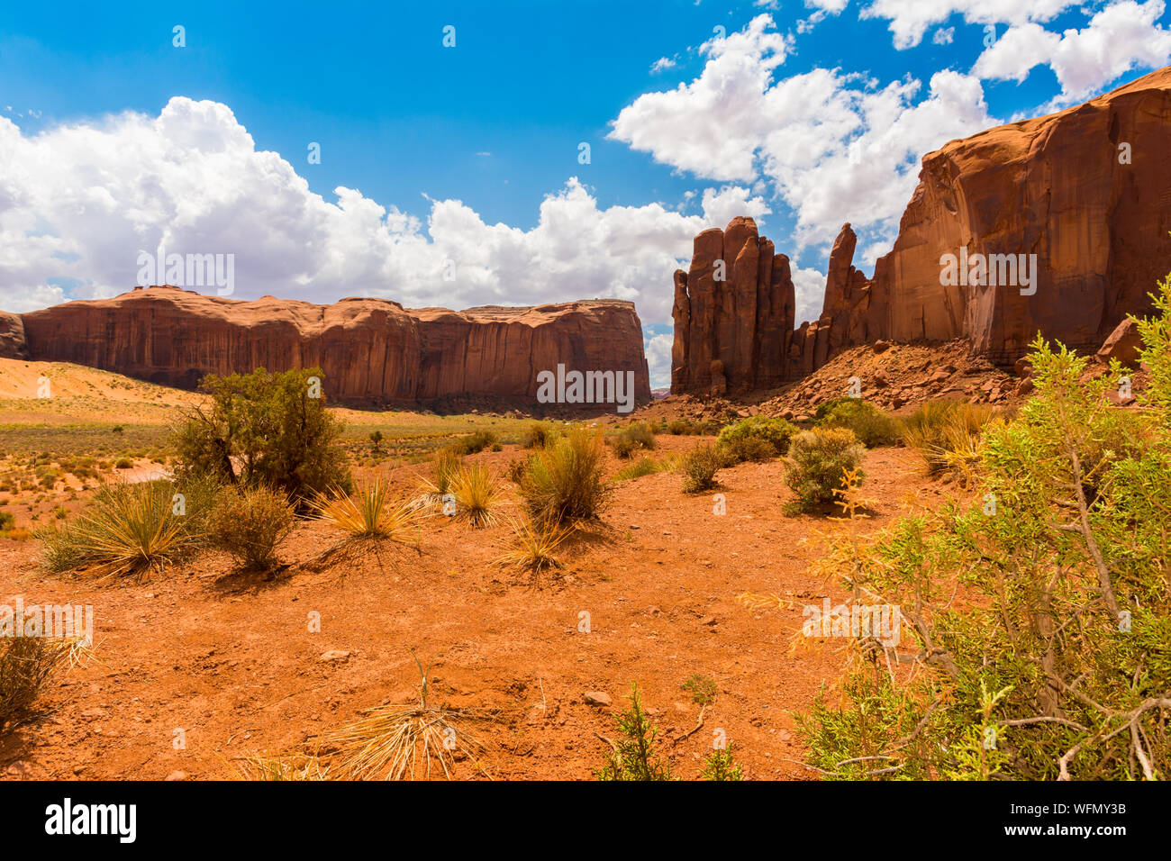 Monument Valley on the border between Arizona and Utah, USA Stock Photo ...