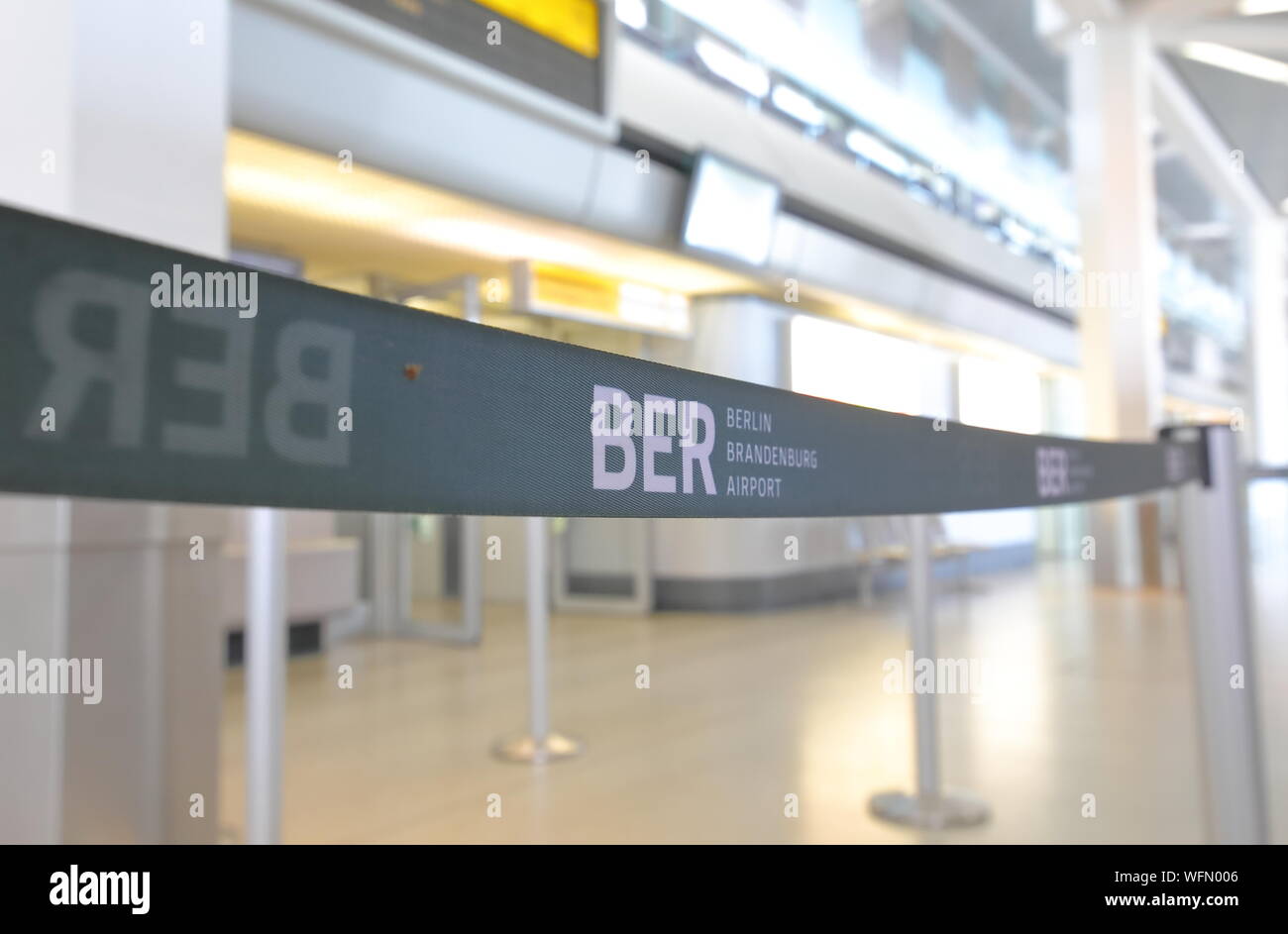 Cordoned off sign Tegel airport Berlin Germany Stock Photo - Alamy