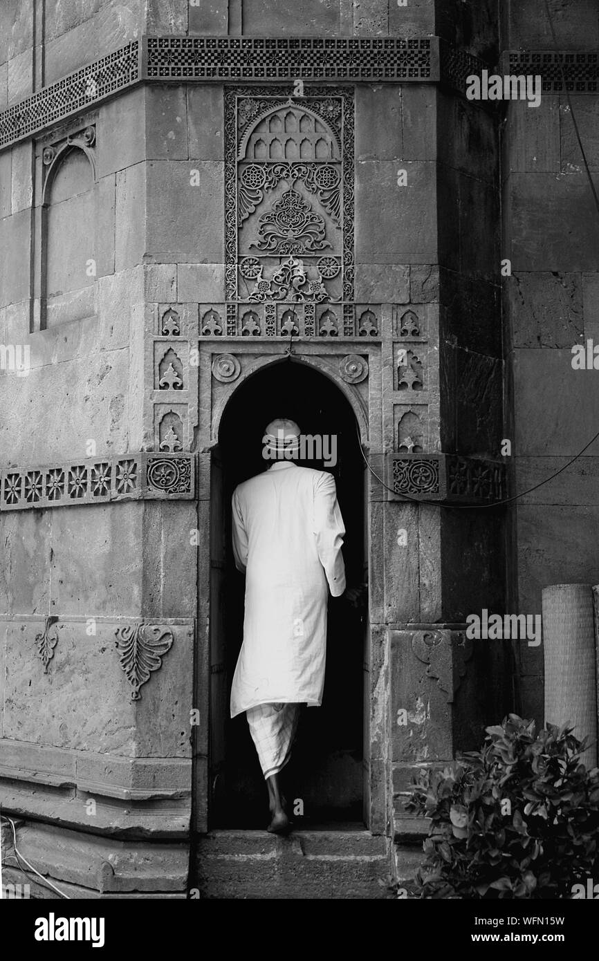 Walking entering building exterior architecture hi-res stock ...
