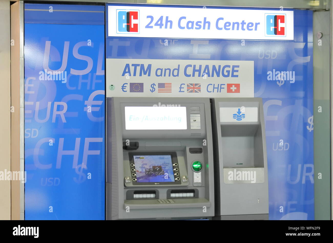 ATM cash machine dispenser Tegel airport Berlin Germany Stock Photo - Alamy