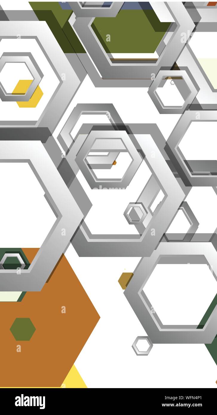 Abstract geometric background with hexagon, middle ages color ...