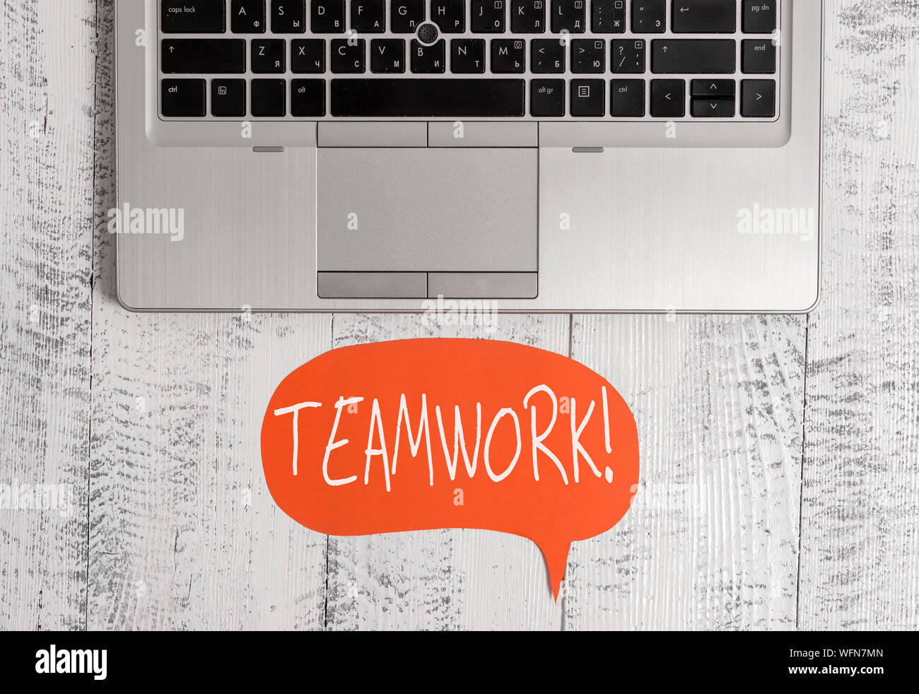 Writing note showing Teamwork. Business concept for combined action of ...