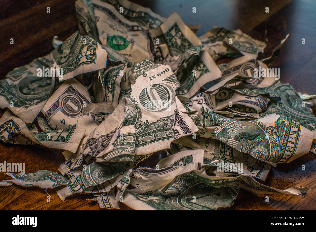 Us dollar bill crumpled hi-res stock photography and images - Alamy