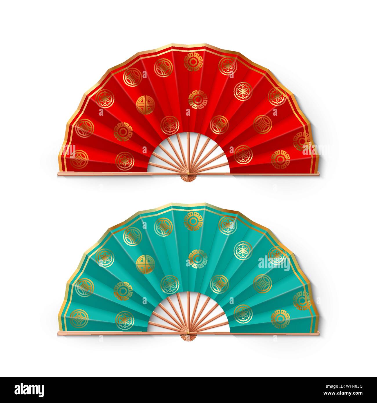 Red open hand fan hi-res stock photography and images - Alamy