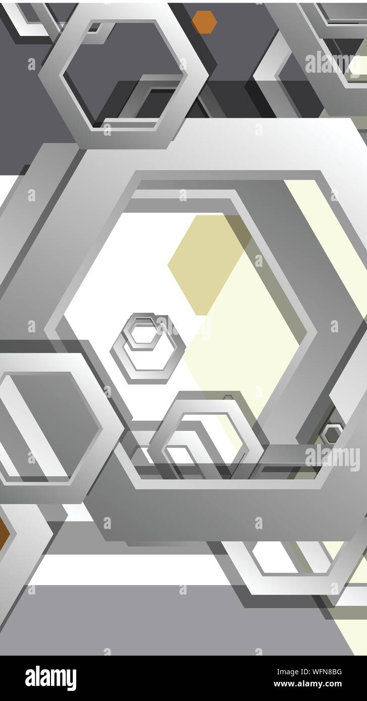 Abstract geometric background with hexagon, middle ages color ...