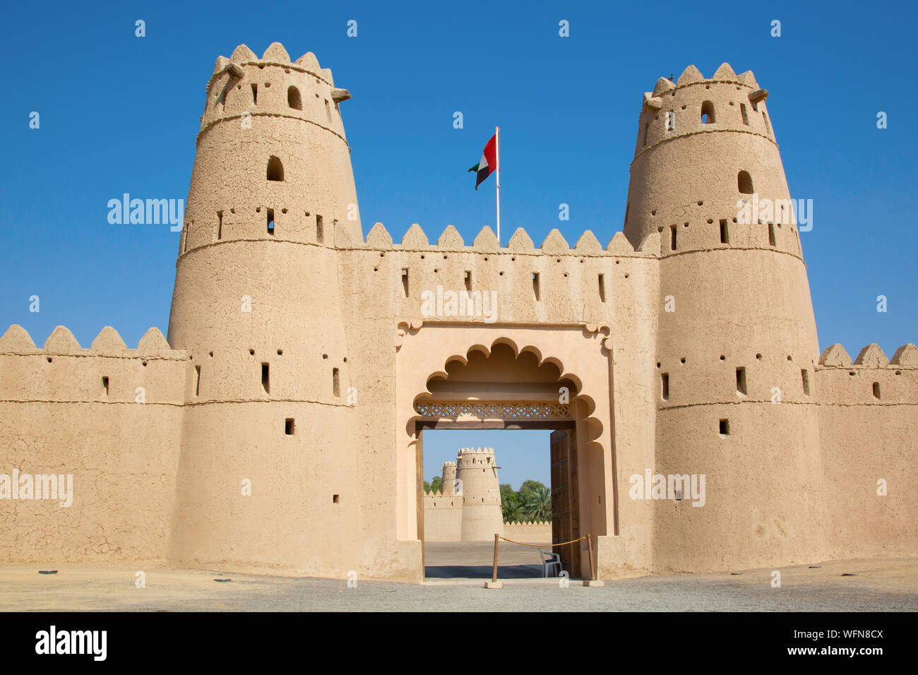 Famous Jahili fort in Al Ain oasis, United Arab Emirates Stock Photo ...