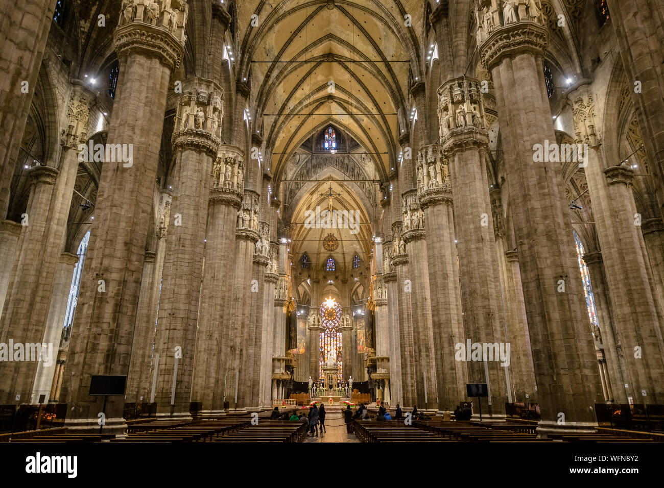 Interior of milan cathedral hi-res stock photography and images - Alamy