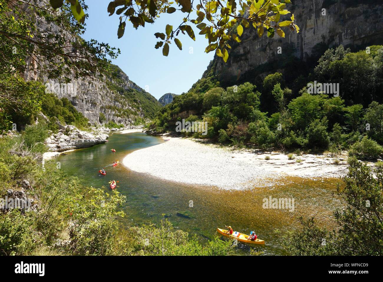 France, Ardeche, Sauze, Ardeche Gorges natural national reserve ...