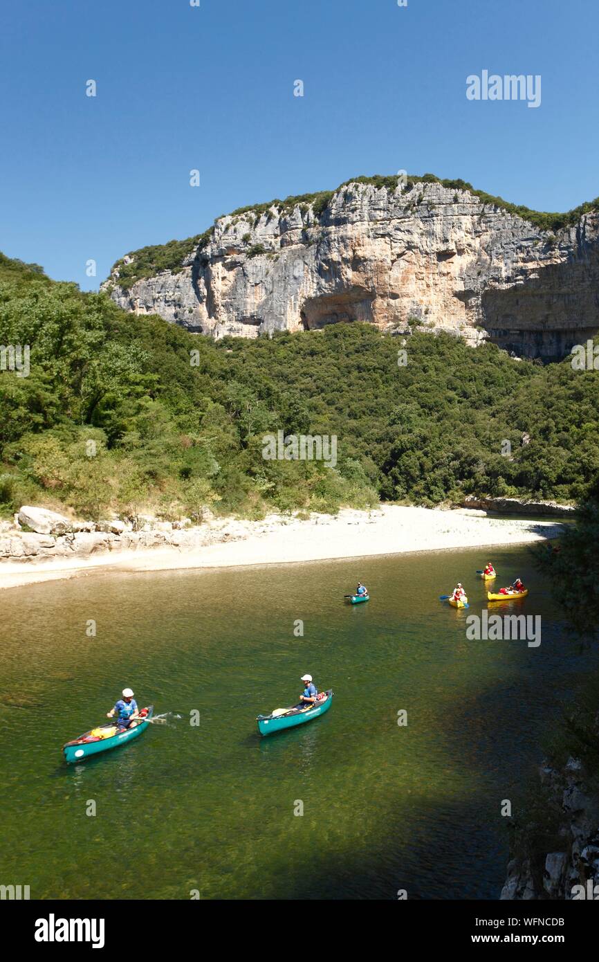 France, Ardeche, Sauze, Ardeche Gorges natural national reserve ...