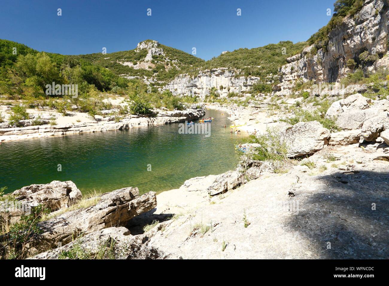 France, Ardeche, Sauze, Ardeche Gorges natural national reserve, the ...