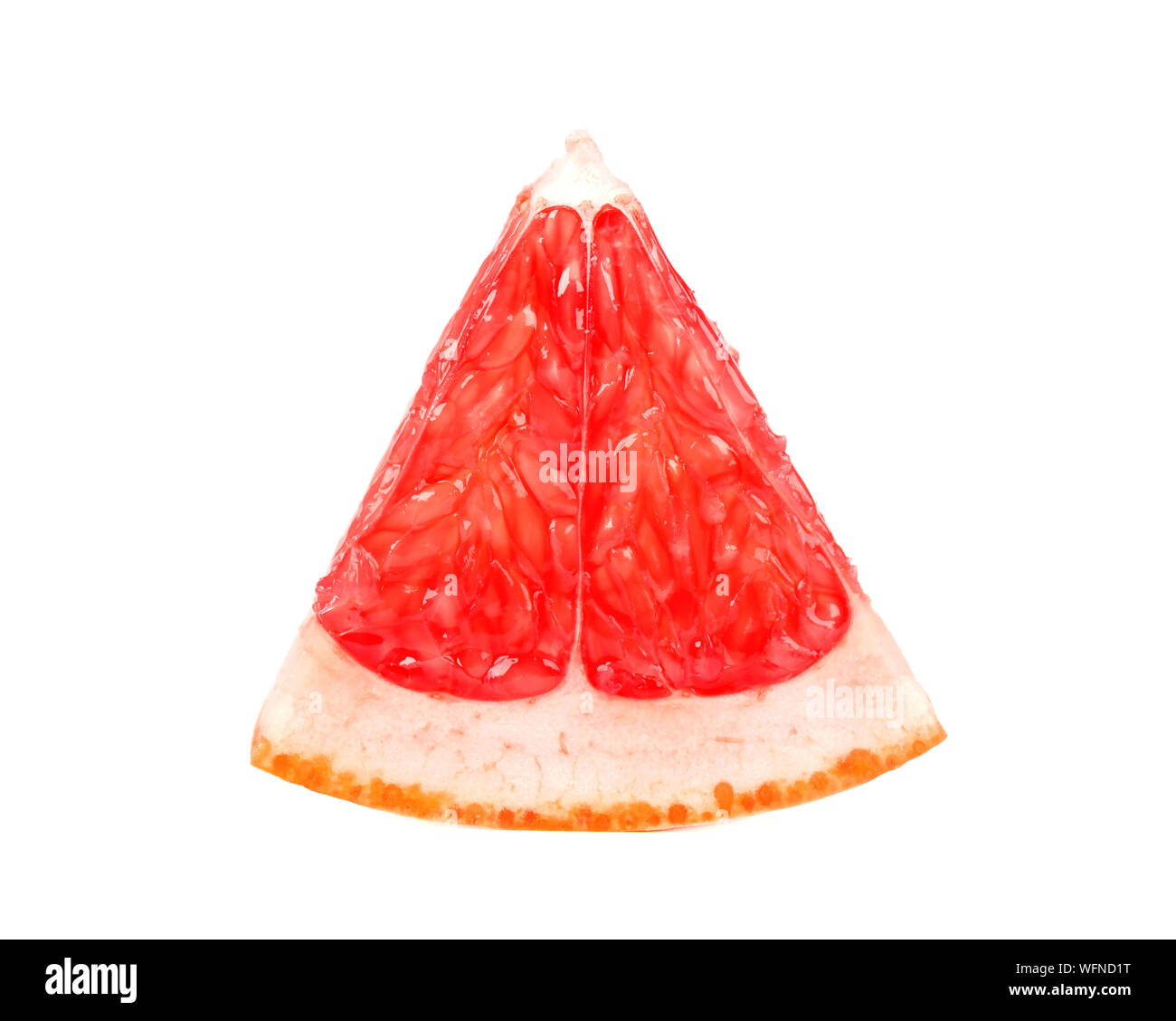Grapefruit piece isolated on white background. Fresh fruit. With ...