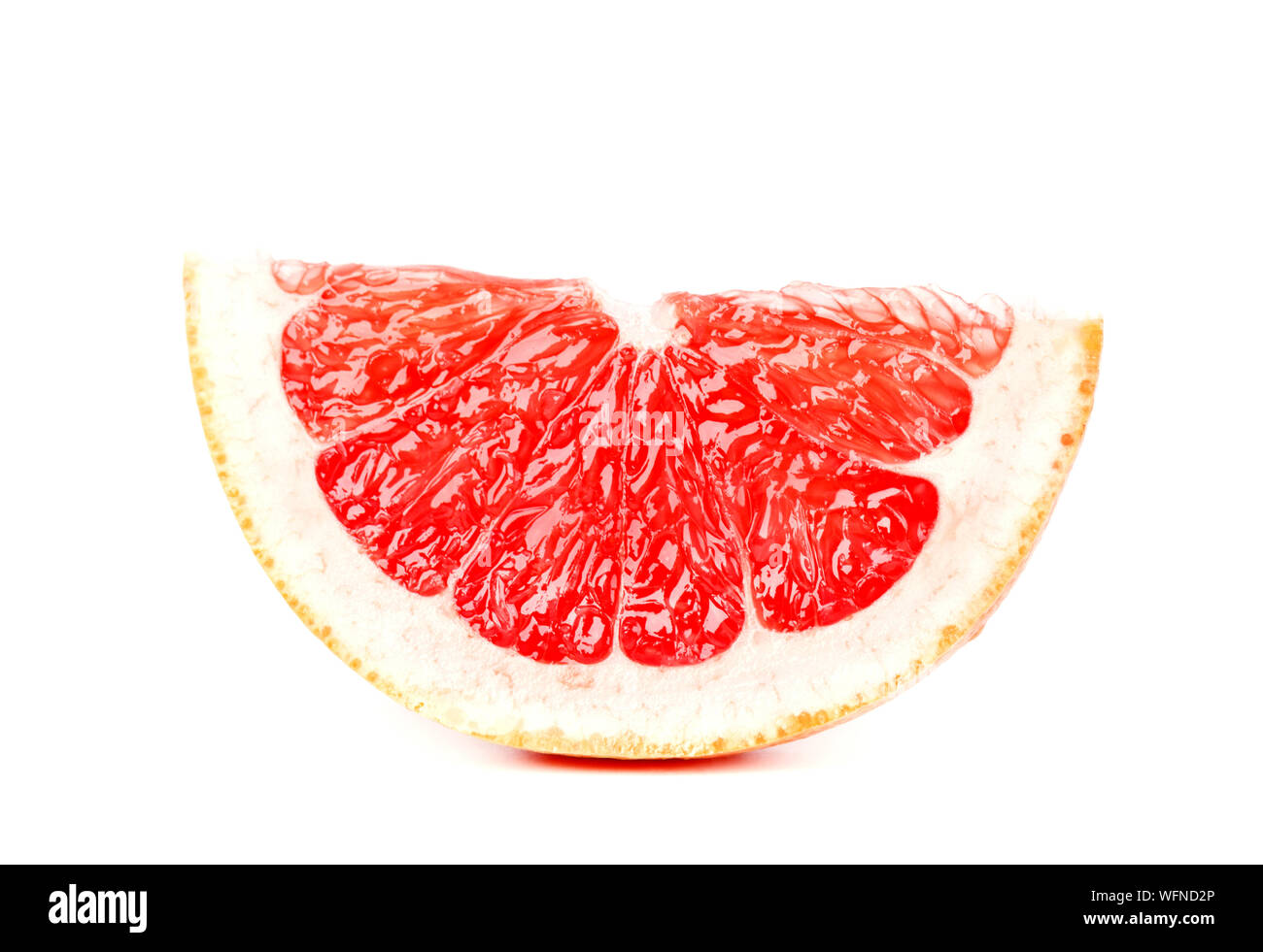 Grapefruit piece isolated on white background. Fresh fruit. With ...