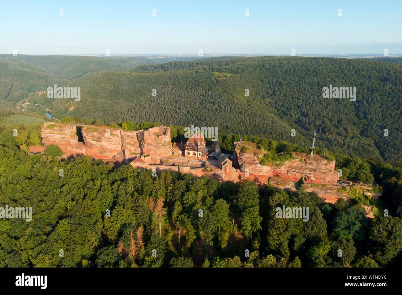 France, Bas Rhin, Saverne, Haut Barr castle dated 11th to 14th century ...