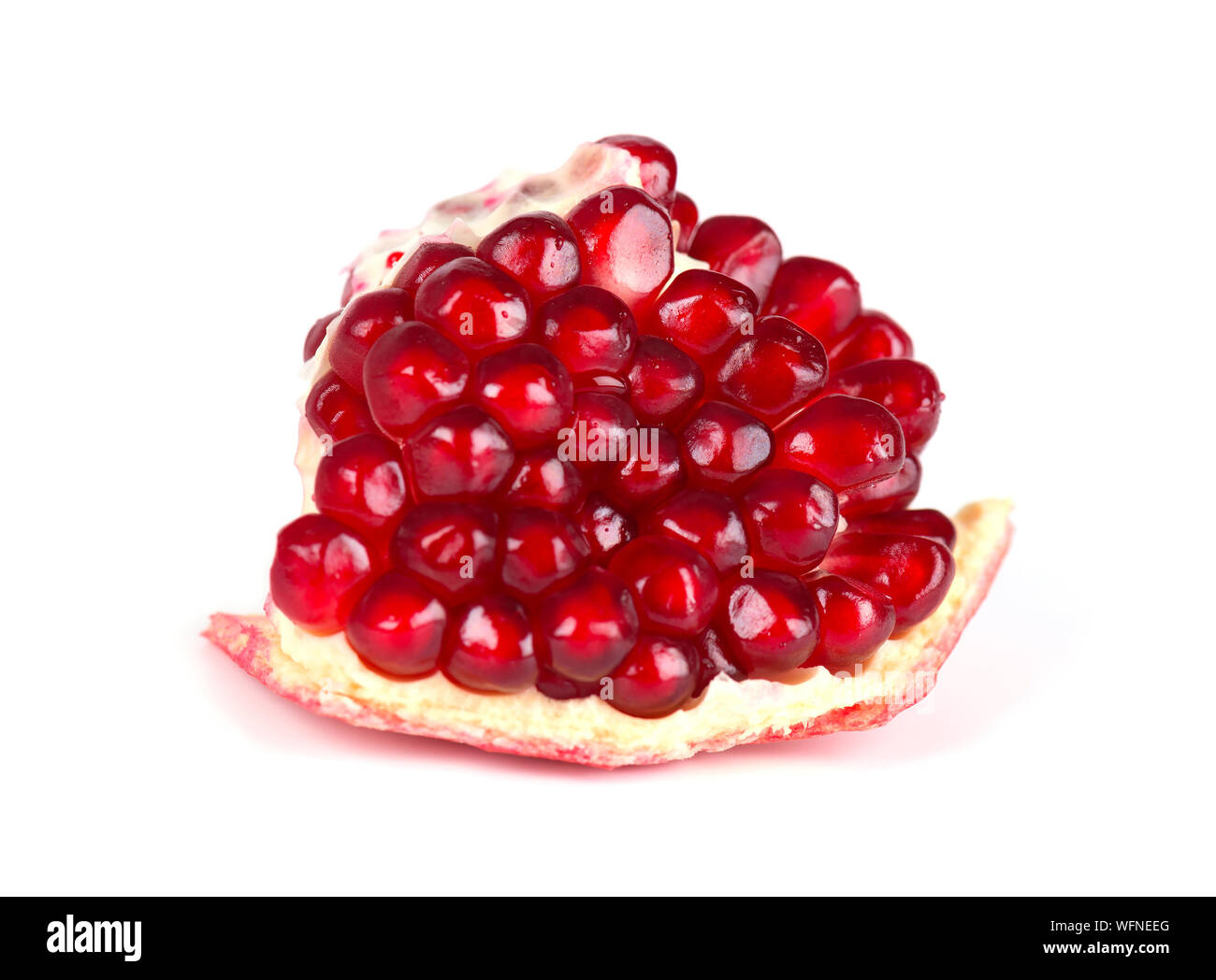 Pomegranate isolated on white background. Macro Stock Photo - Alamy
