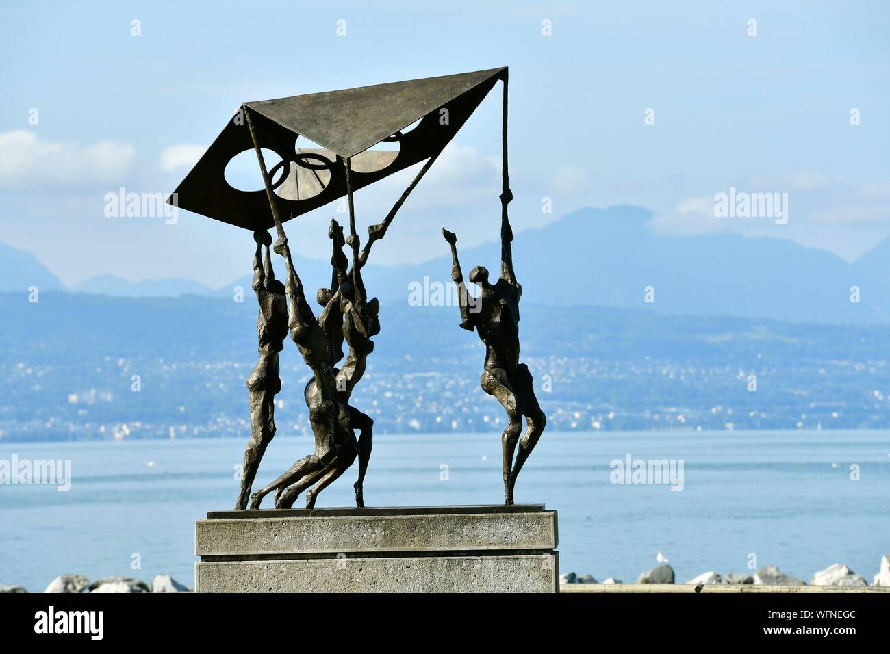 Switzerland, Canton of Vaud, Lausanne, Olympic museum in Lausanne ...
