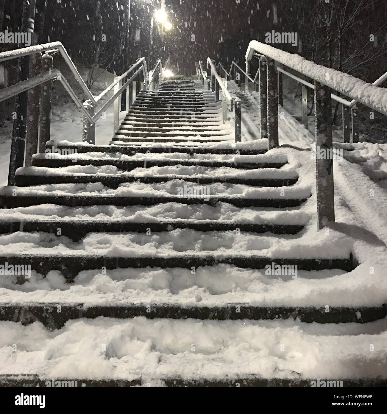 Stairway In Snow Steps High Resolution Stock Photography and Images - Alamy