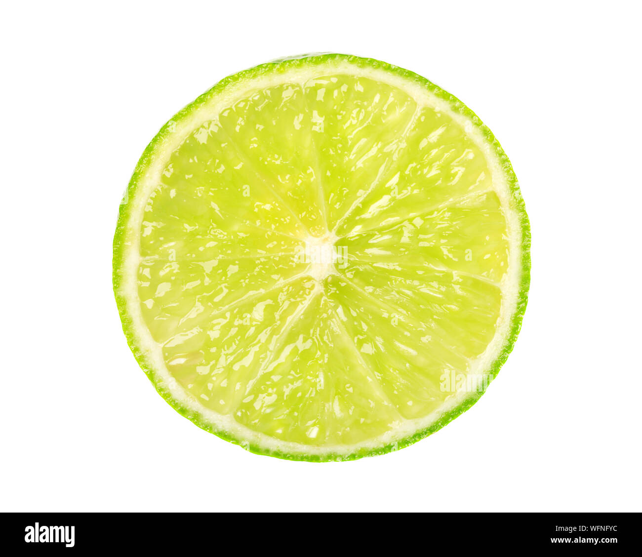 Lime isolated on white background. Round slice of juicy and fresh lime ...