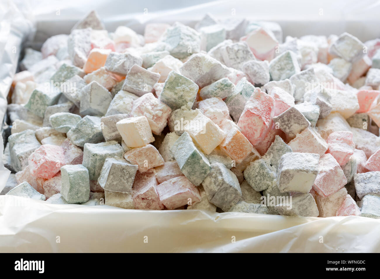 Turkish delight with nuts, pistachios, coconut, chocolate and rose ...