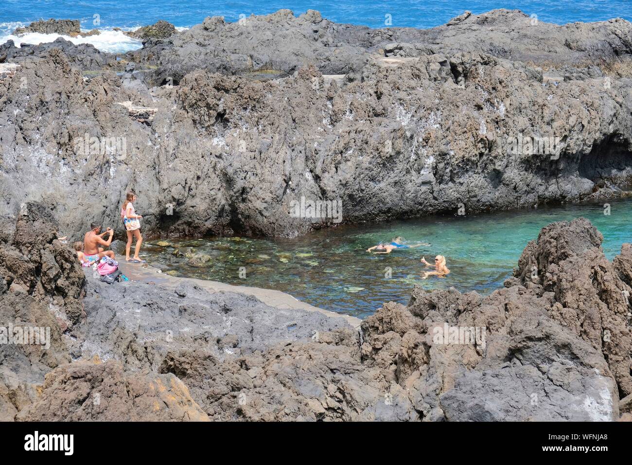 The natural pools of garachico caleton hi-res stock photography and ...