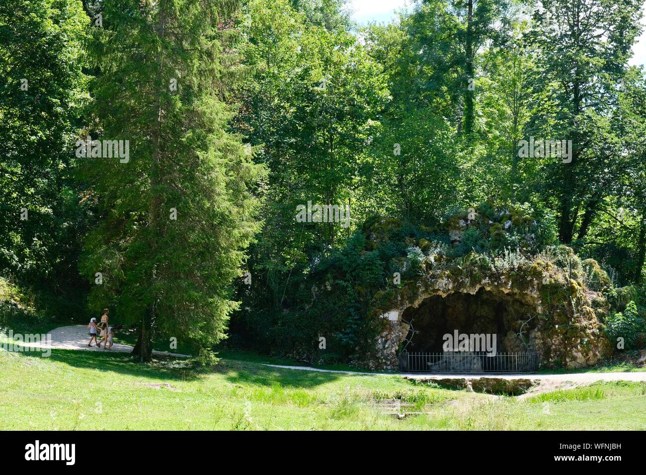 France, Cote d'Or, Source Seine, site of the sources of the Seine river ...