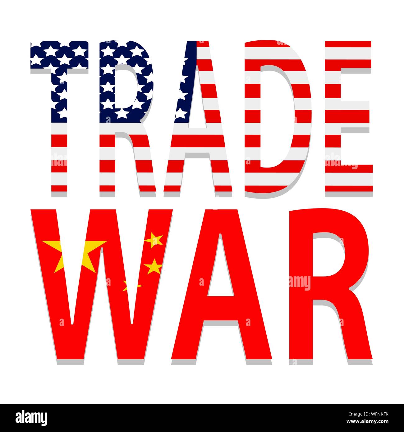 trade war background with some special objects, vector illustration ...