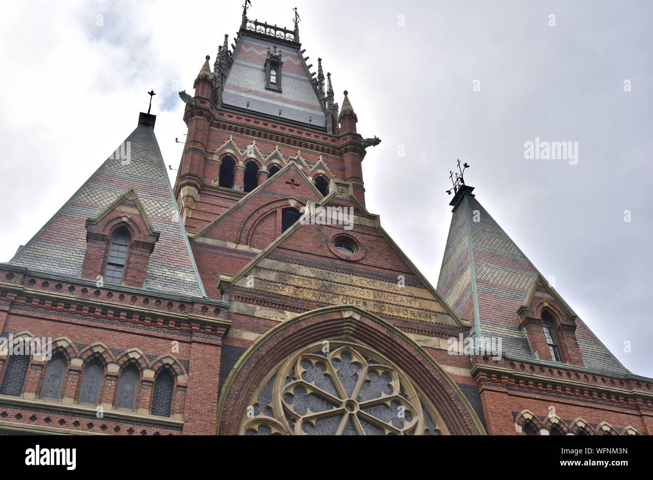A view of the Harvard Museums in Harvard Square, Cambridge ...