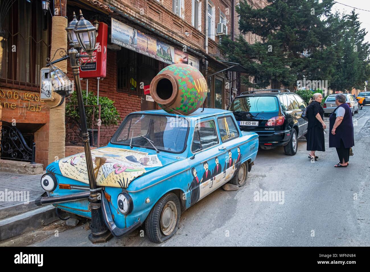 Georgia, Tbilisi, Old Tbilisi or Dzveli Kalaki, Abanotubani district or ...